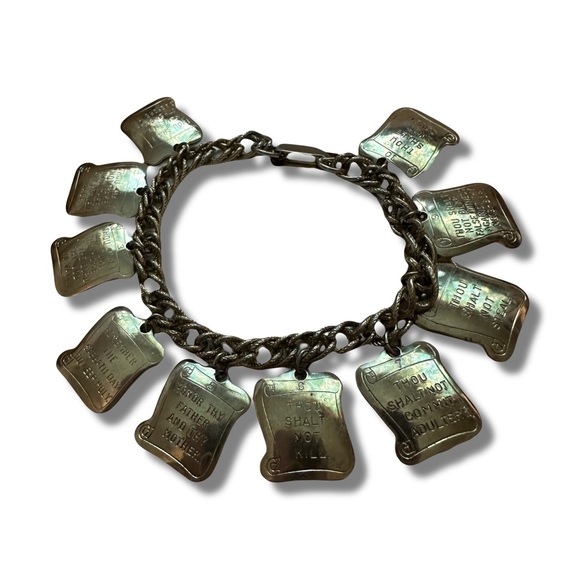 Vintage | Jewelry | Vintage Ten Commandments Charm Bracelet | Poshmark